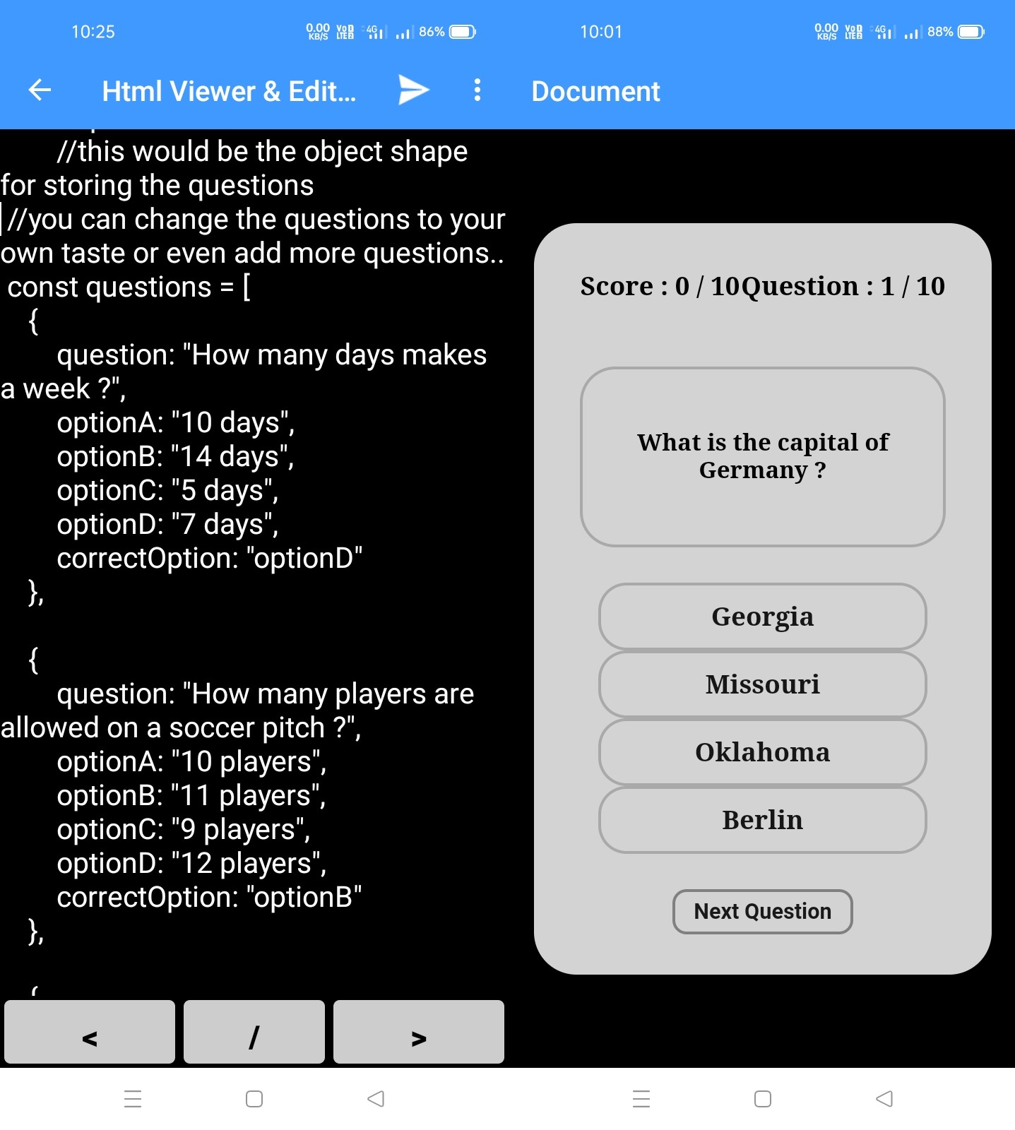 quiz codes – equalise.in